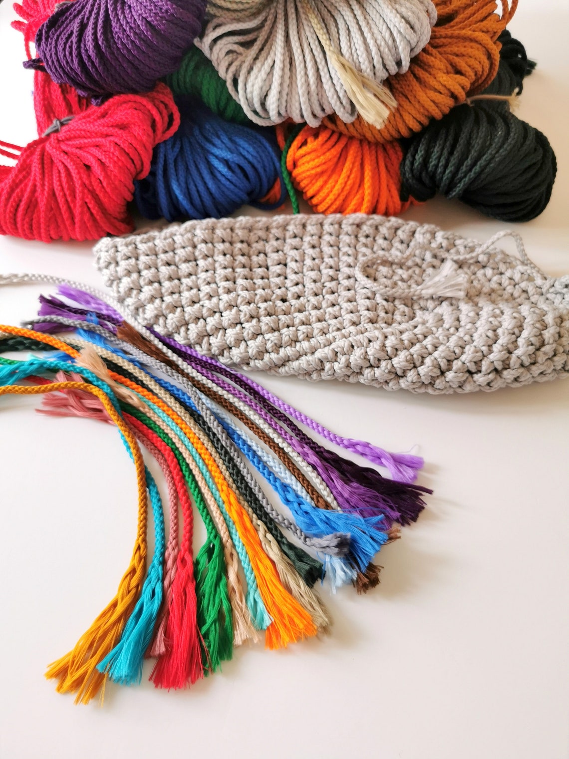 Braided Macrame Cord 4mm/0.16 Polyester Cord Colored - Etsy