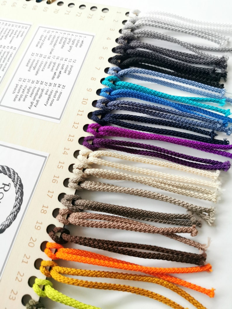 Scheda campione corda da 3 mm esempi di corda color card | Etsy Italia