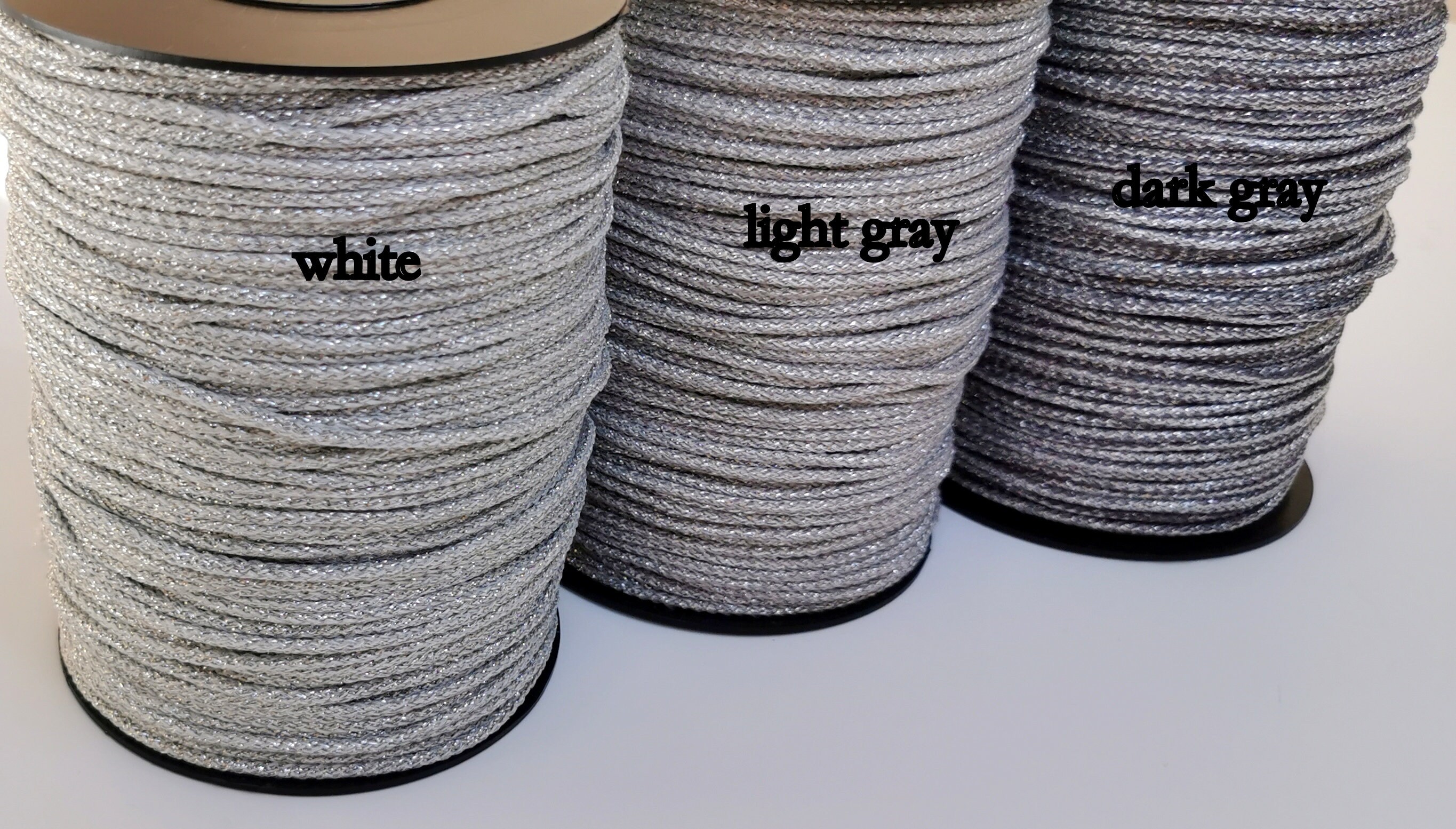 Sparkling Macrame Cord Shiny Polyester Cord Diameter 3 Mm - Etsy
