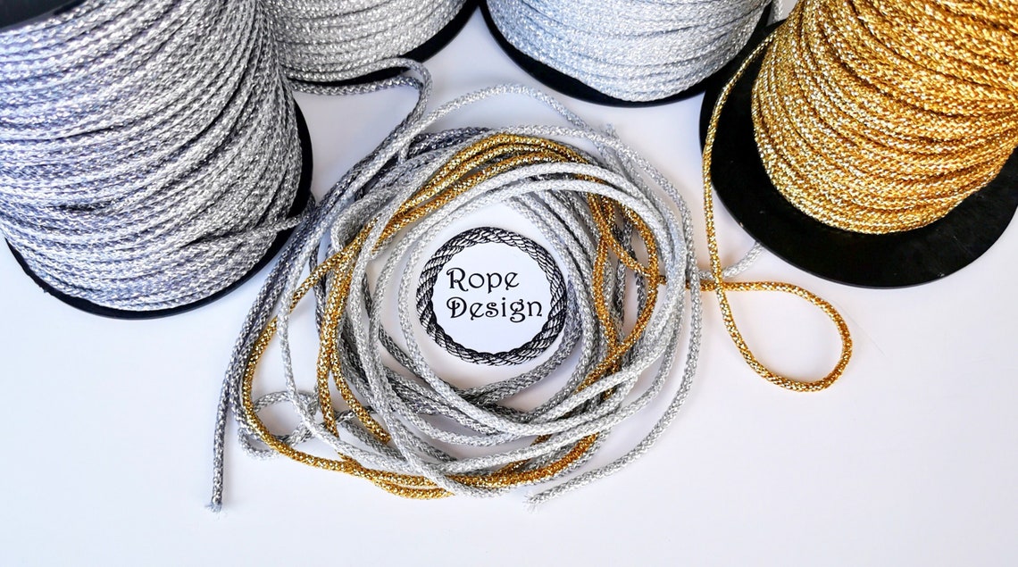 Sparkling Macrame Cord Shiny Polyester Cord Diameter 3 Mm - Etsy