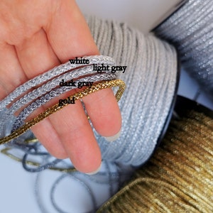 Sparkling Macrame Cord Shiny Polyester Cord Diameter 3 Mm - Etsy