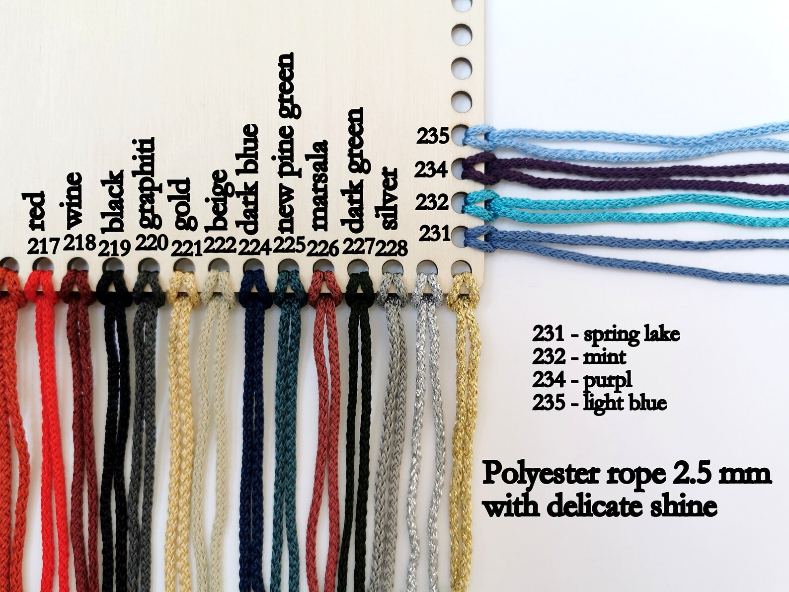 Macrame Shiny Cord 2.5 Mm Polyester Cord Macrame Supplies | Etsy