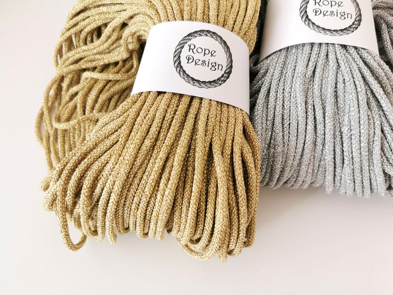 Rope With Metallic Threads lurex Shiny Polyester Rope - Etsy