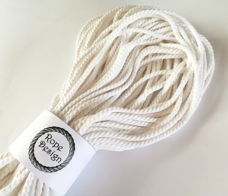 Macrame COTTON Rope Twisted Cotton Rope Craft Project | Etsy