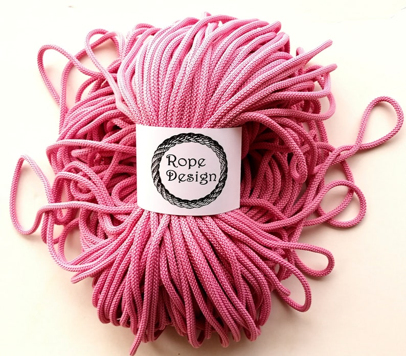 Macrame 6mm rope Chunky polyester rope Colored bulk rope | Etsy