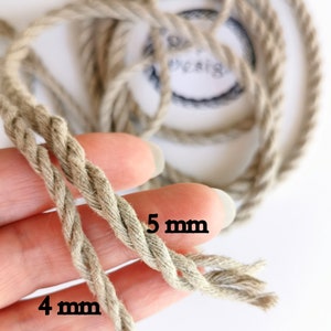 Linen Twine Natural Cord 4 Mm/0.16'' and 5 - Etsy