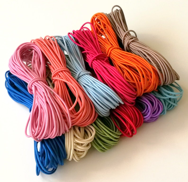 Round Stretch 3 Mm Cord String Jewelry Cord Elastic Cord | Etsy