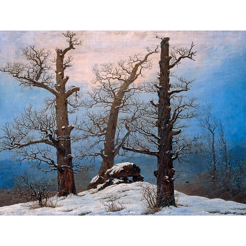 Caspar David Friedrich, Cairn in Snow, 1807 | Art Print | Canvas Print ...