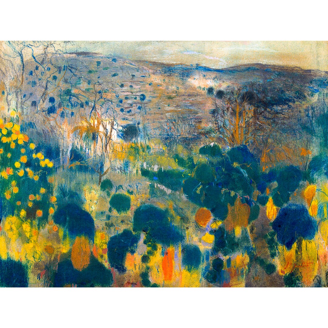 Joaquim Mir, Landscape, 1903 | Art Print | Canvas Print | Fine Art ...