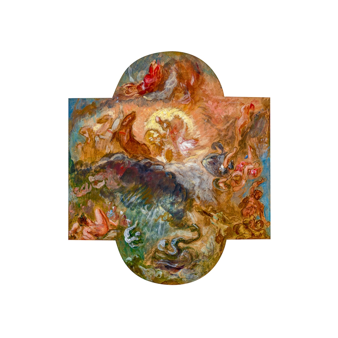 Eugène Delacroix, Apollo Slays Python, 1850 | Art Print | Canvas Print ...