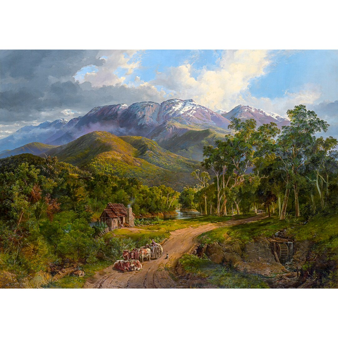 Nicholas Chevalier, the Buffalo Ranges, 1864 | Art Print | Canvas Print ...