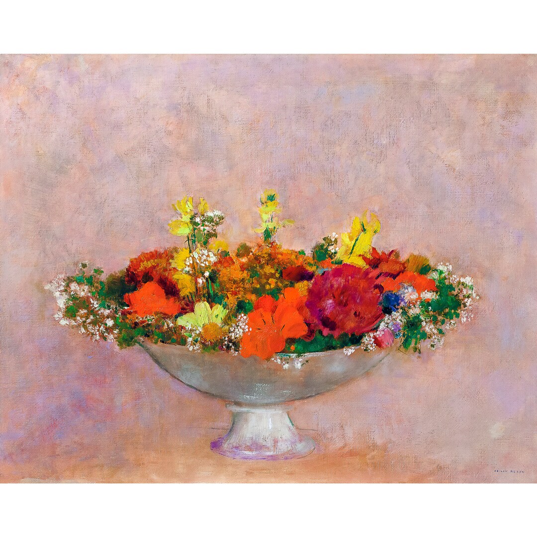 Odilon Redon, Flowers, Fleurs Dans Une Coupe, Redon Art Print | Art ...