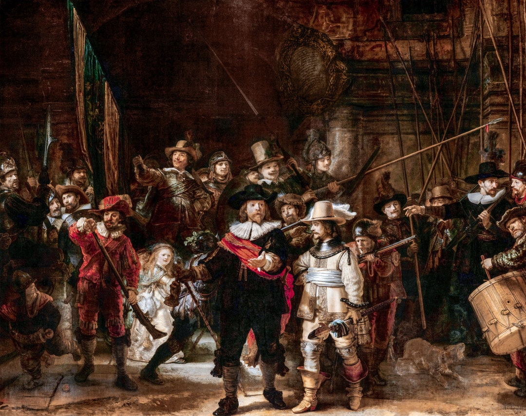 Rembrandt the Night Watch 1642 Art Print Canvas Print - Etsy