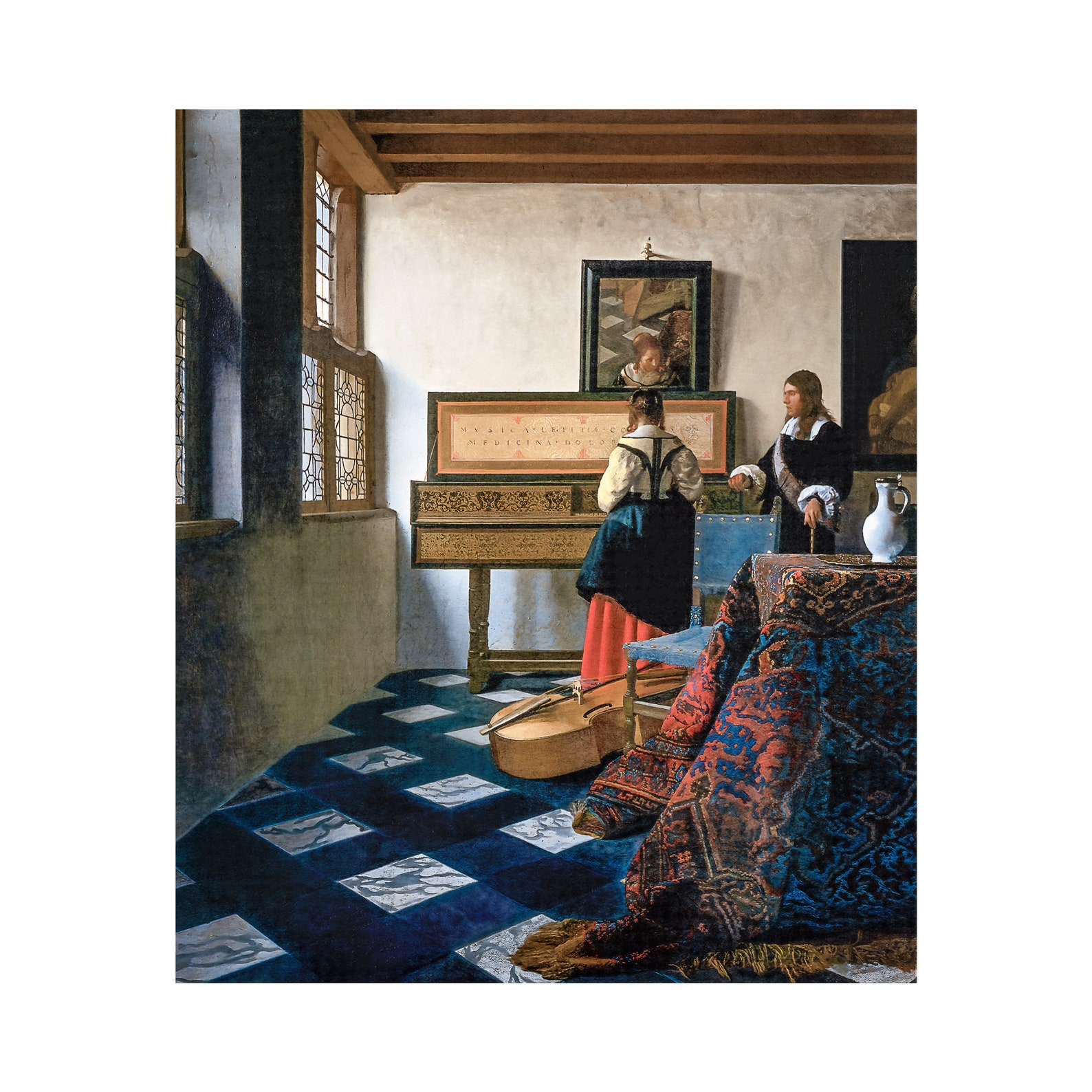 Vermeer, Lady at the Virginals With a Gentleman, 1664 Art Print Canvas ...
