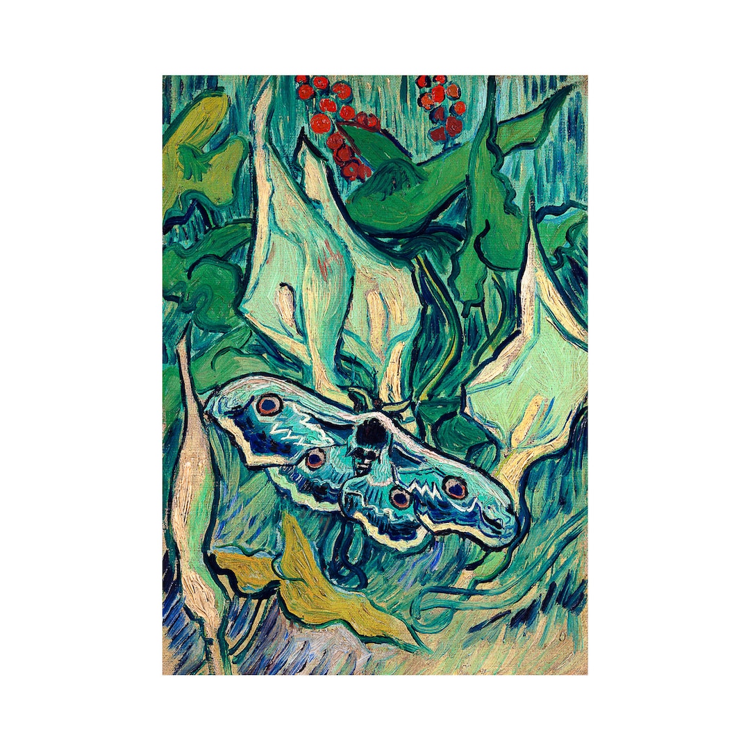 Van Gogh, Giant Peacock Moth, 1889 | Art Print | Canvas Print | Fine ...