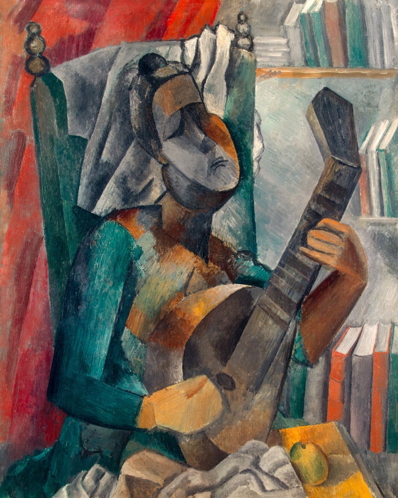 Pablo Picasso Woman With a Mandolin 1909 Art Print - Etsy