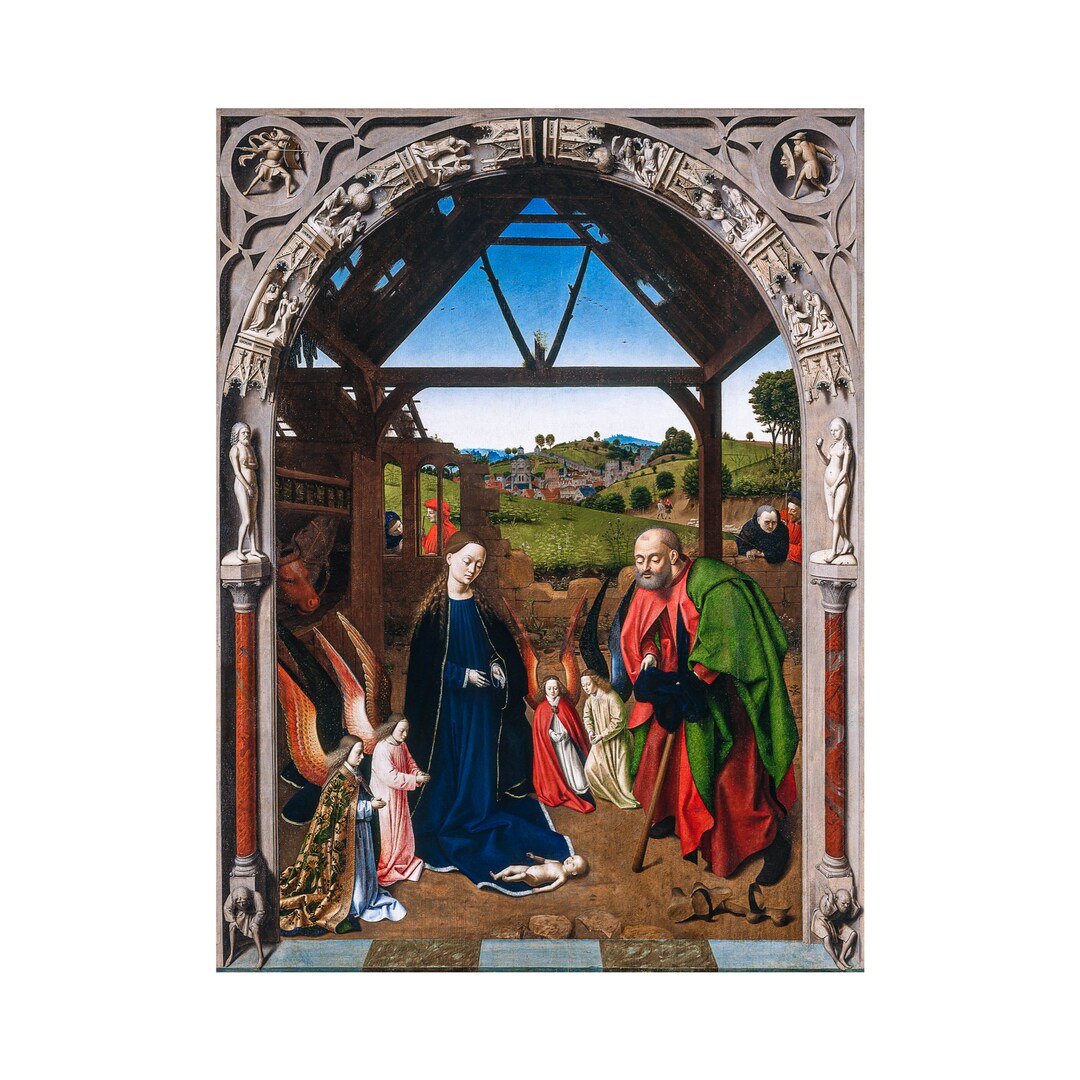 Petrus Christus, Nativity, 1450 | Art Print | Canvas Print | Fine Art ...