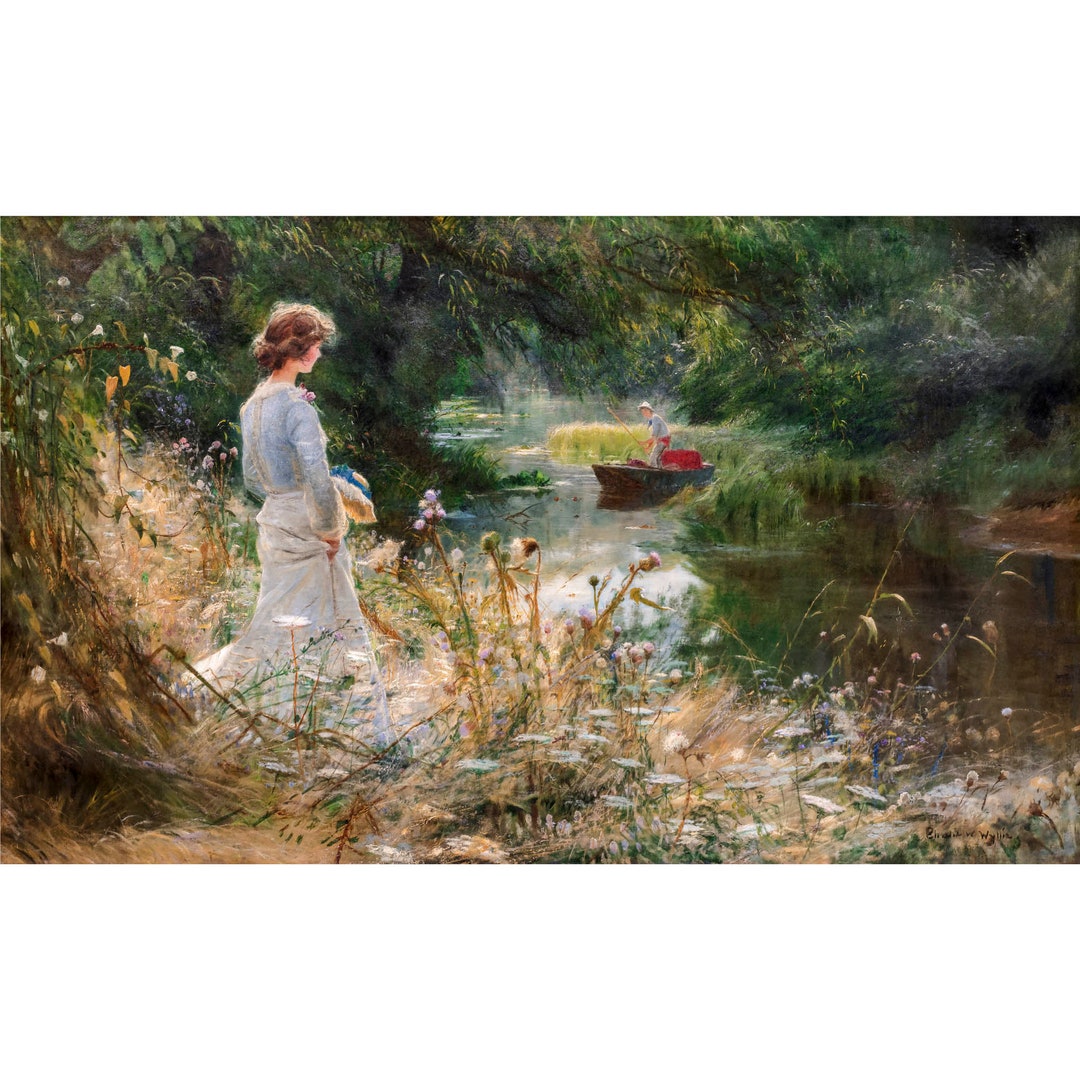 The Backwater, Charles William Wyllie, 1903 | Art Print | Canvas Print ...