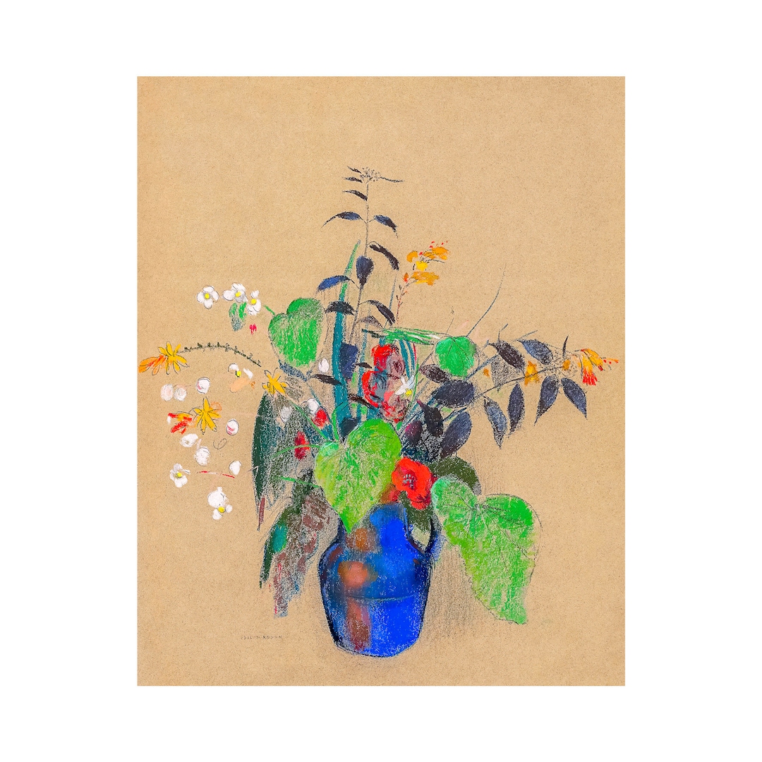 Odilon Redon, Flowers, Fleurs Dans Une Cruche Bleue, Redon Print | Art ...