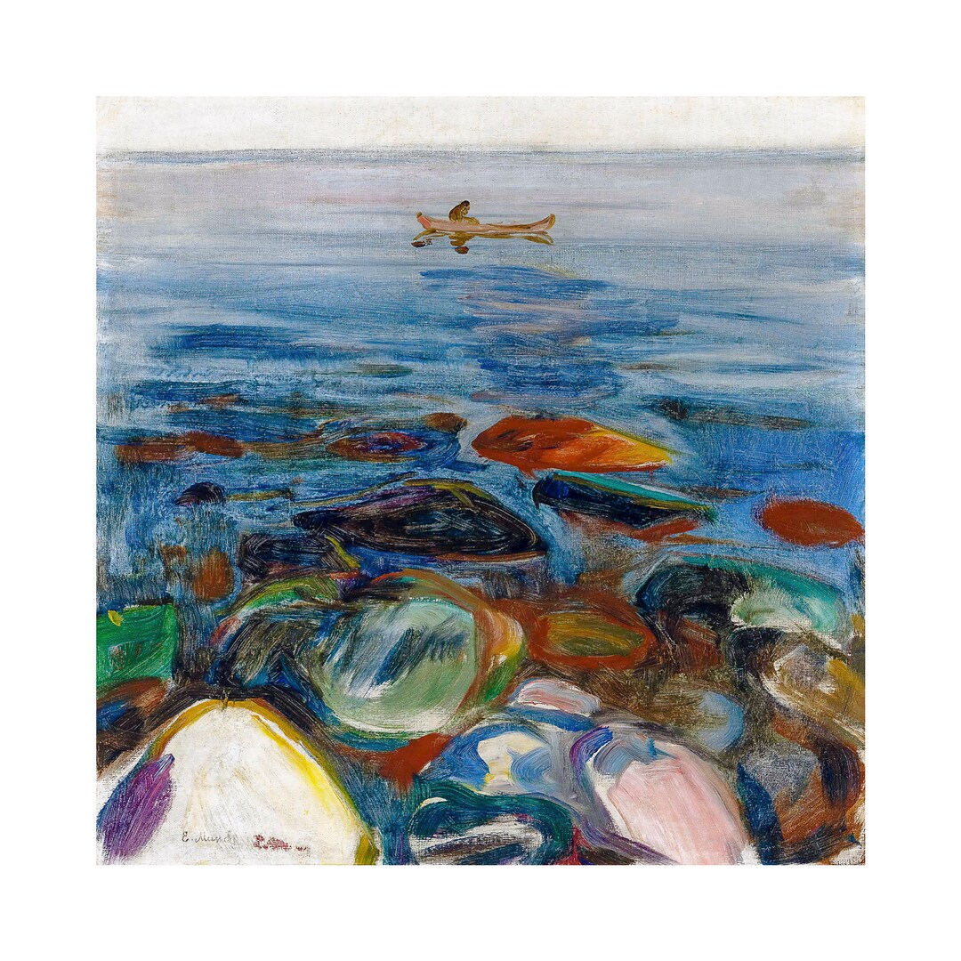 Edvard Munch, Rowing on the Lake, 1904 | Art Print | Canvas Print ...