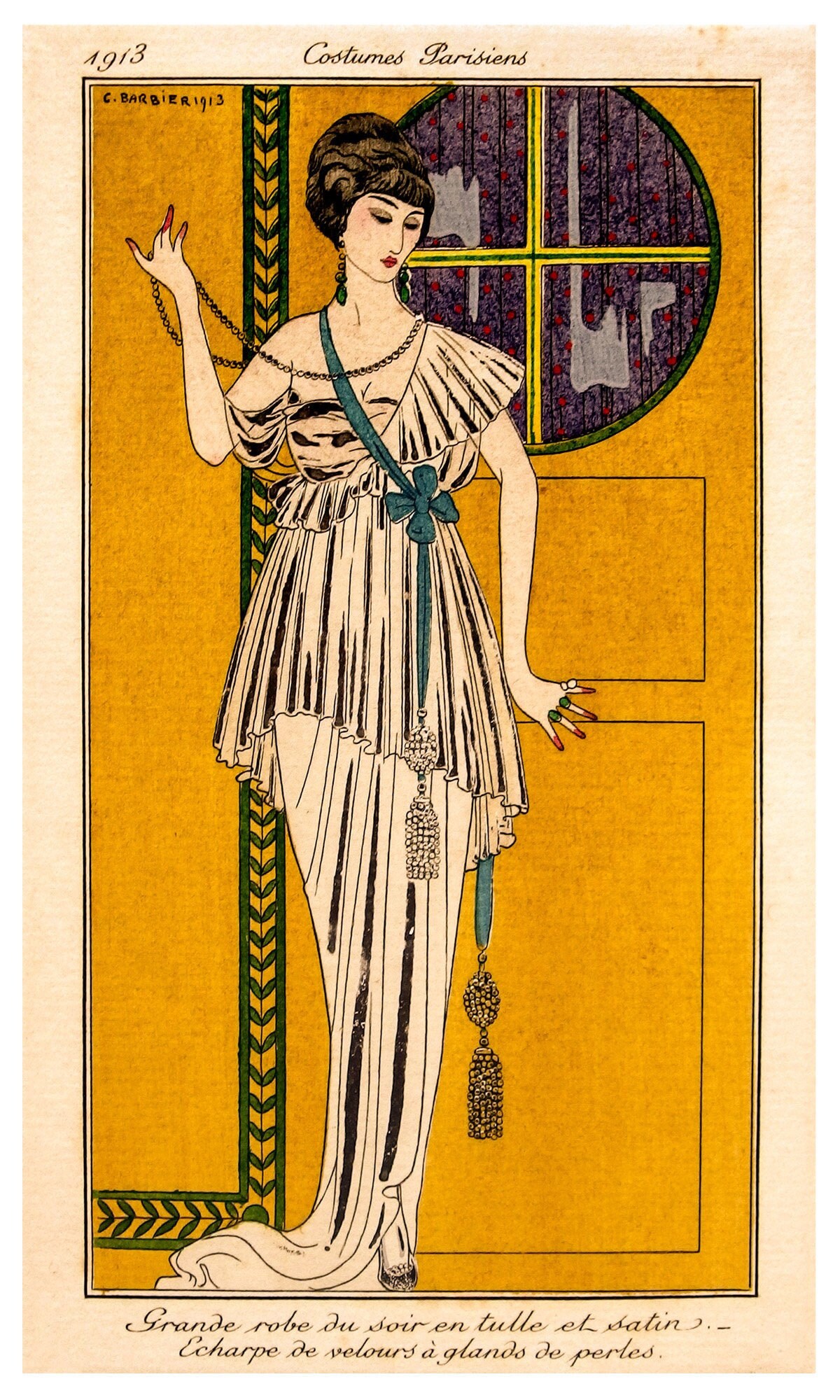 George Barbier Costumes Parisiens No.84 1913 Art Print - Etsy