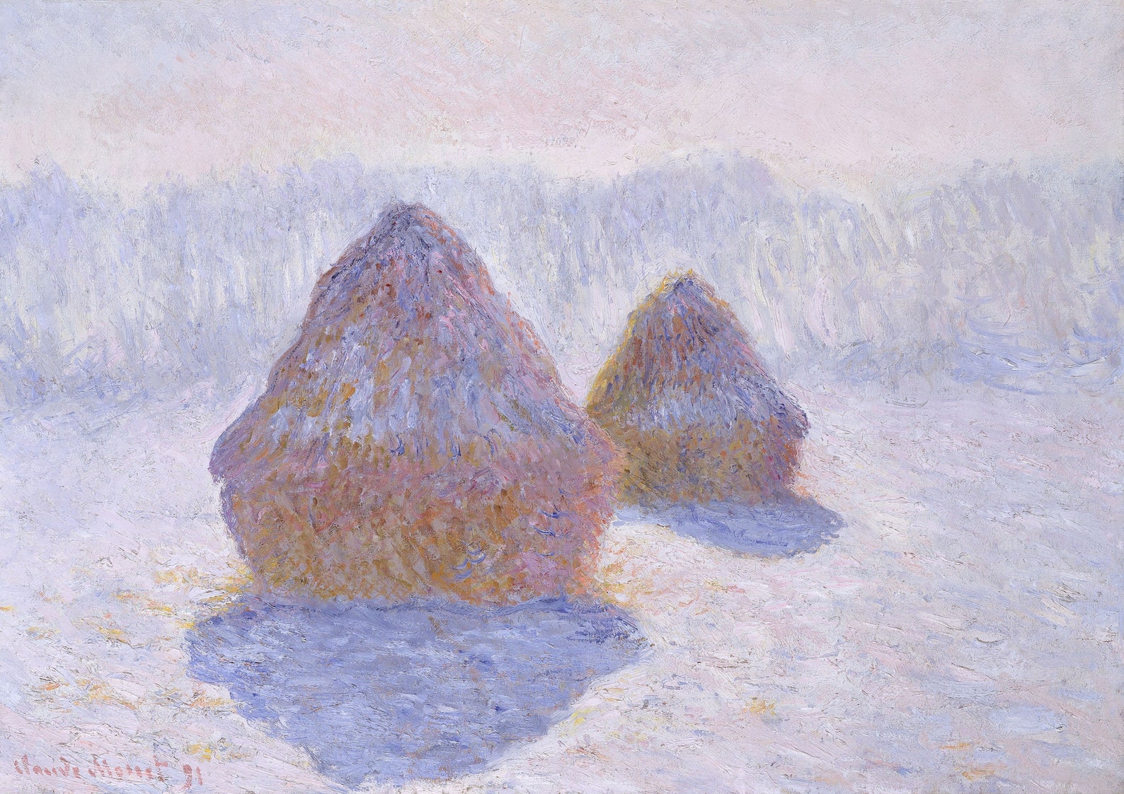 Claude Monet Haystacks effect of Snow and Sun 1929 Art | Etsy