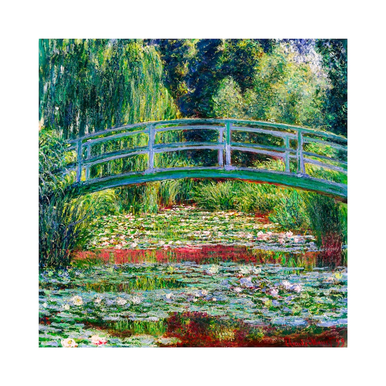 Claude Monet, the Japanese Footbridge and the Water Lily Pool, Giverny ...