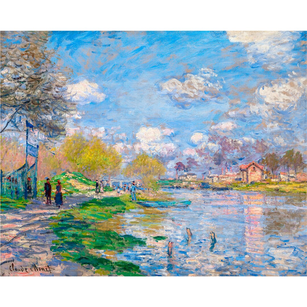 Claude Monet - Spring by the Seine (1875), Museum-grade Archival Giclee ...
