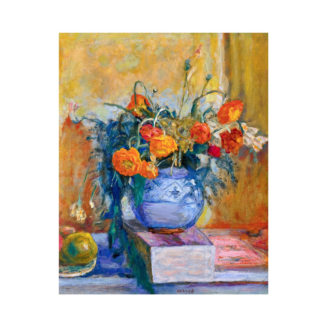 Pierre Bonnard, Buttercups in Blue Vase, Renoncules Au Vase Bleu, 1925 ...