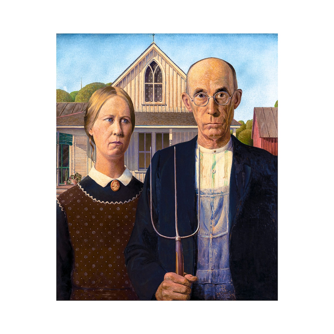 Grant Wood, American Gothic, 1930 | Art Print | Canvas Print | Fine Art ...