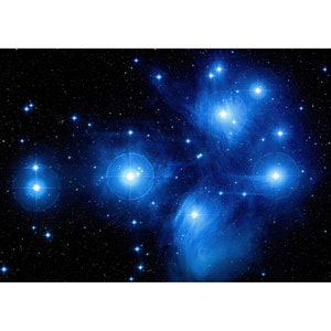 Pleiades Galaxy, Seven Sisters, NASA Space Art | Art Print | Canvas ...