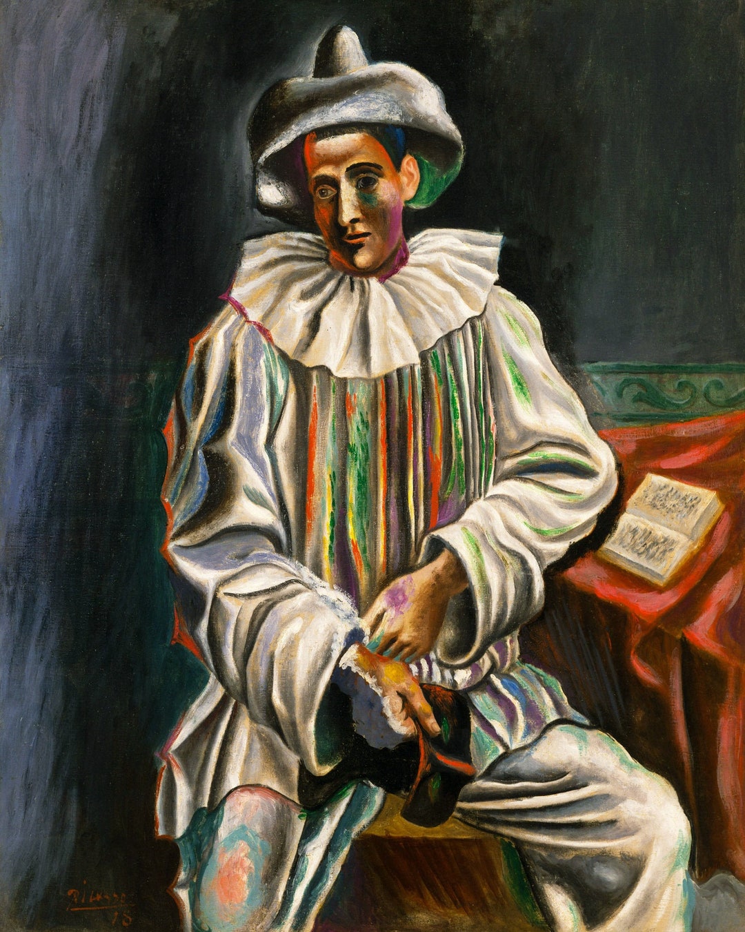 Pablo Picasso Pierrot Clown 1918 Art Print Canvas Print - Etsy