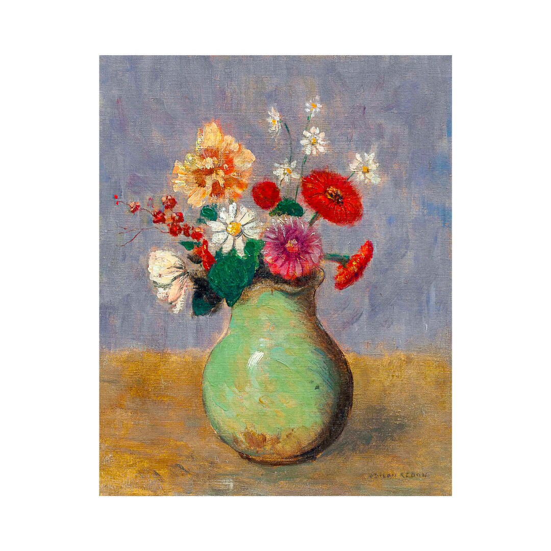 Odilon Redon, Flowers, Fleurs Dans Un Vase Vert, 1890 | Art Print ...