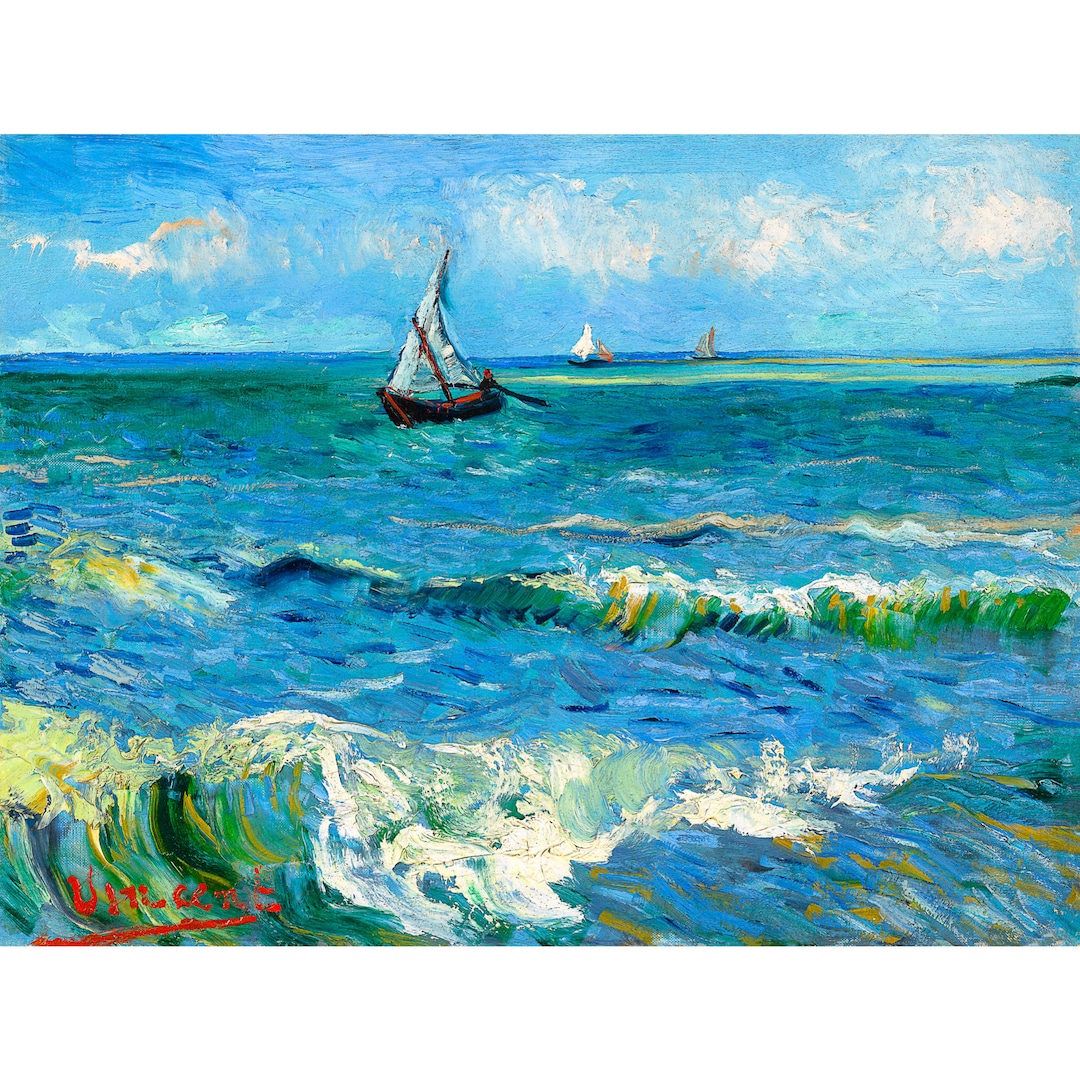 Van Gogh, Seascape Near Les Saintes-maries-de-la-mer, 1888 | Art Print ...