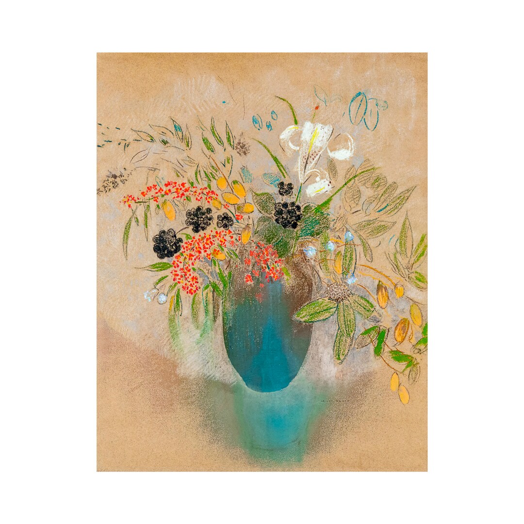 Odilon Redon, Flowers, Fleurs Dans Un Vase, Redon Art Print | Canvas ...