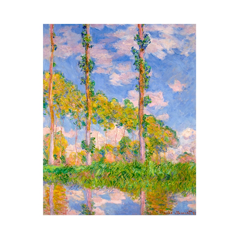 Claude Monet, Poplars in the Sun, 1891 | Art Print | Canvas Print ...
