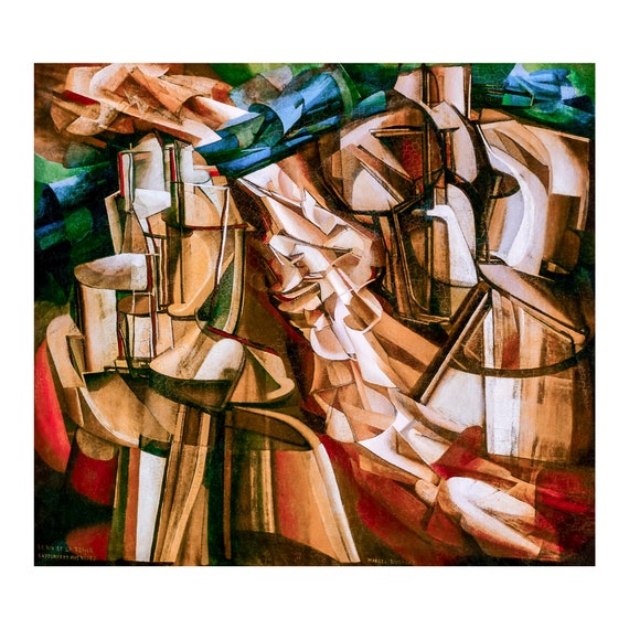 Marcel Duchamp The King and Queen Surrounded by Swift Nudes 1912 Art Print Canvas Print Fine Art Poster Art Reproduction Etsy Polska