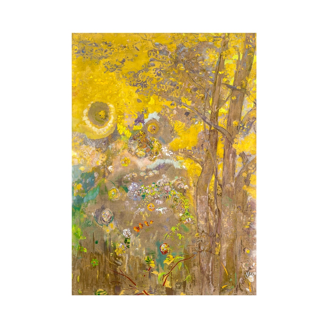 Odilon Redon, Trees on a Yellow Background, 1901 | Art Print | Canvas ...