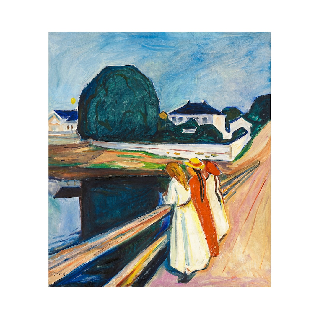 Edvard Munch, Girls on the Bridge, 1899 | Art Print | Canvas Print ...