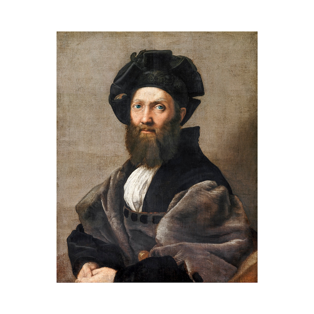 Raphael, Portrait of Baldassare Castiglione, 1515 | Art Print | Canvas ...