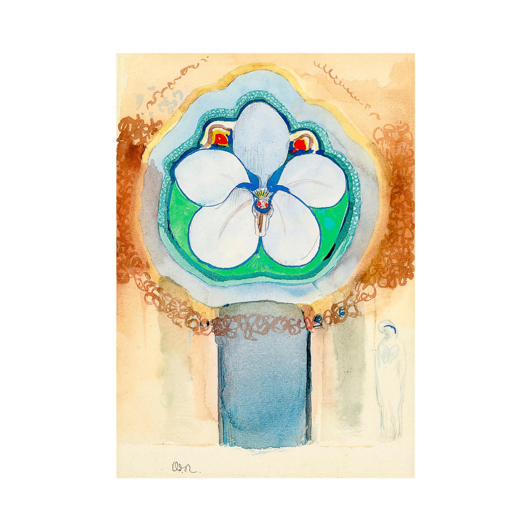 Odilon Redon, Strange Orchid (orchidée Fantastique), Redon Print | Art ...