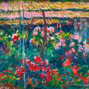 Claude Monet Peony Garden 1887 Art Print Canvas Print - Etsy