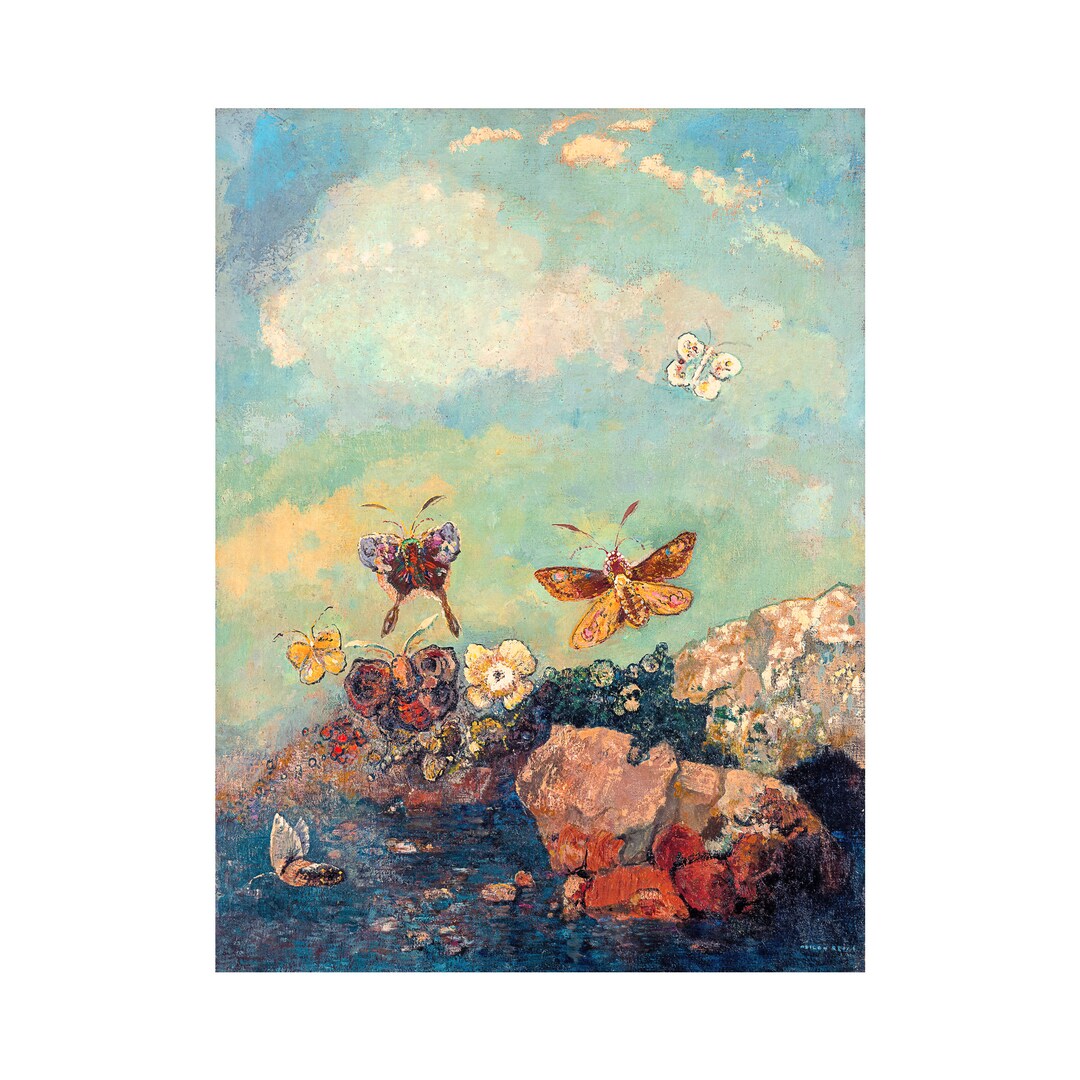 Odilon Redon, Butterflies, 1910 | Art Print | Canvas Print | Fine Art ...