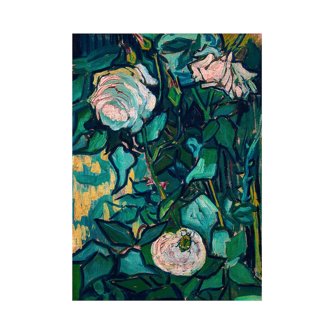 Van Gogh, Roses, 1889 | Art Print | Canvas Print | Fine Art Poster ...