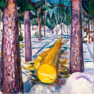 Edvard Munch the Yellow Log 1912 Art Print Canvas Print - Etsy