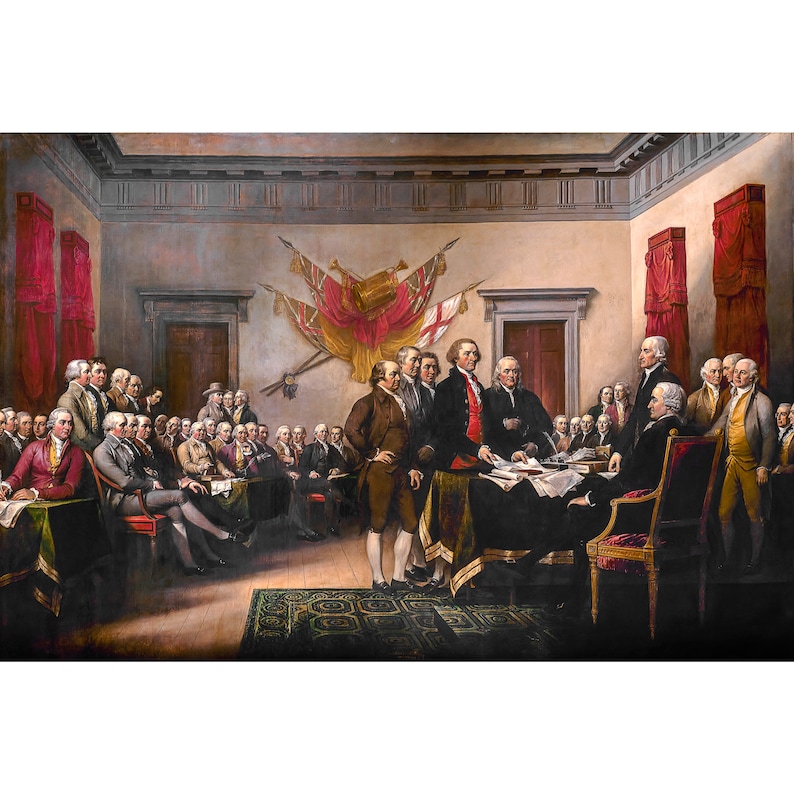 John Trumbull, Declaration of Independence, 1818 | Art Print | Canvas ...