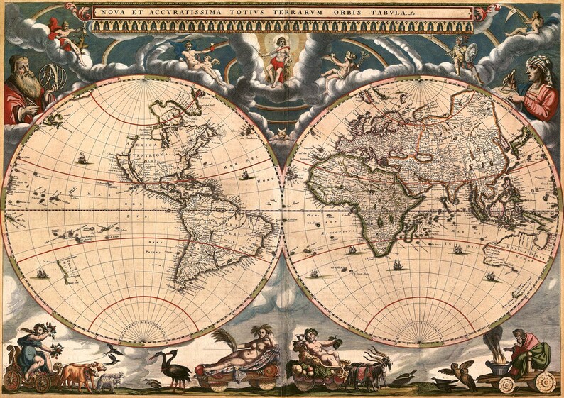 Geographicus Bormeester Map of the World 1685 Art Print | Etsy