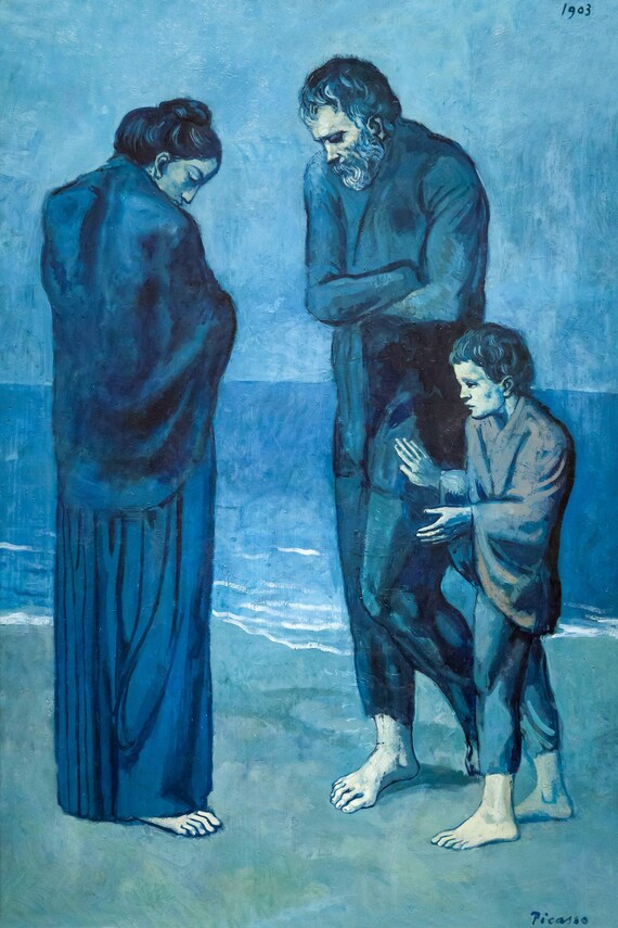 Pablo Picasso The Tragedy 1903 Art Print Canvas Print | Etsy