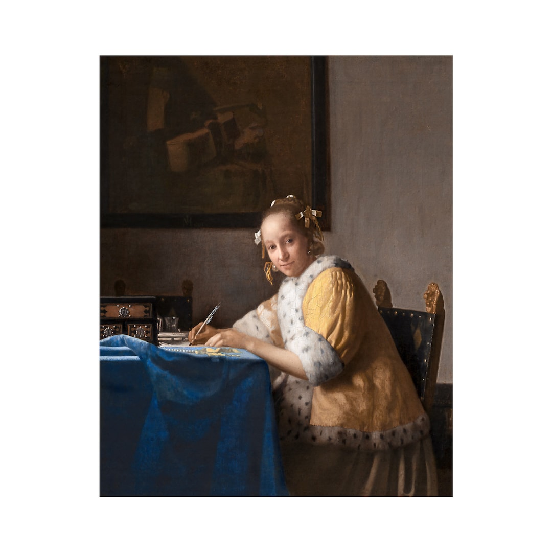 Vermeer, A Lady Writing, 1665 | Art Print | Canvas Print | Fine Art ...