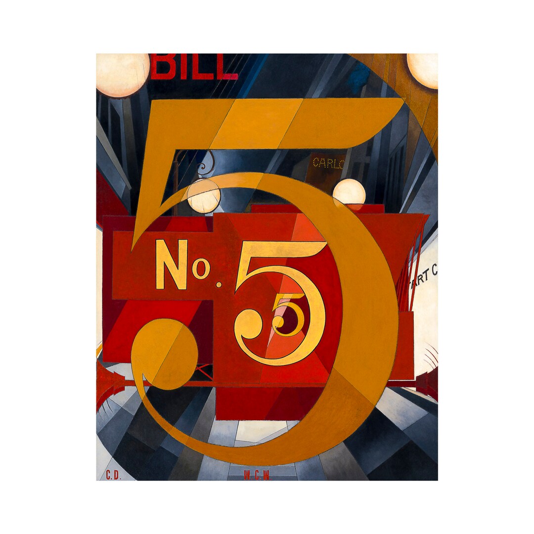 Charles Demuth, I Saw the Figure 5 in Gold, 1928 | Art Print | Canvas ...